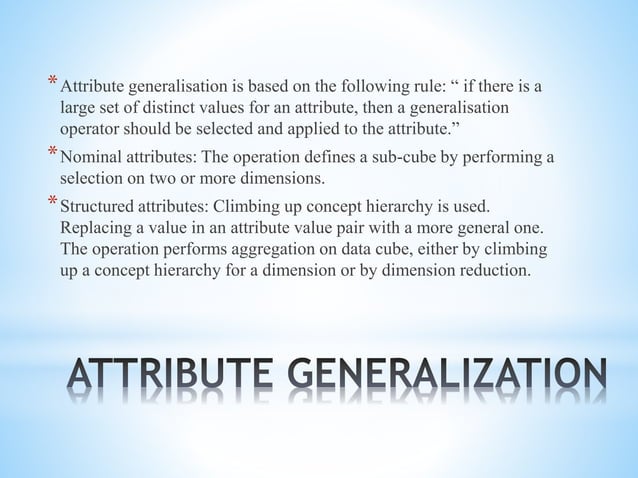 Attribute oriented analysis | PPTX