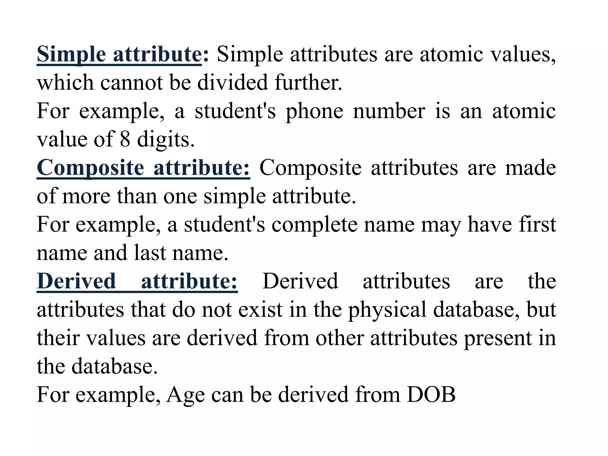 Attributes in Entity-Relationship Model | PPT Attributes in Entity-Relationship Model | PPT