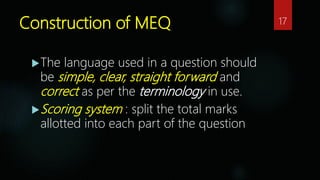 Attributes of a good meq | PPTX