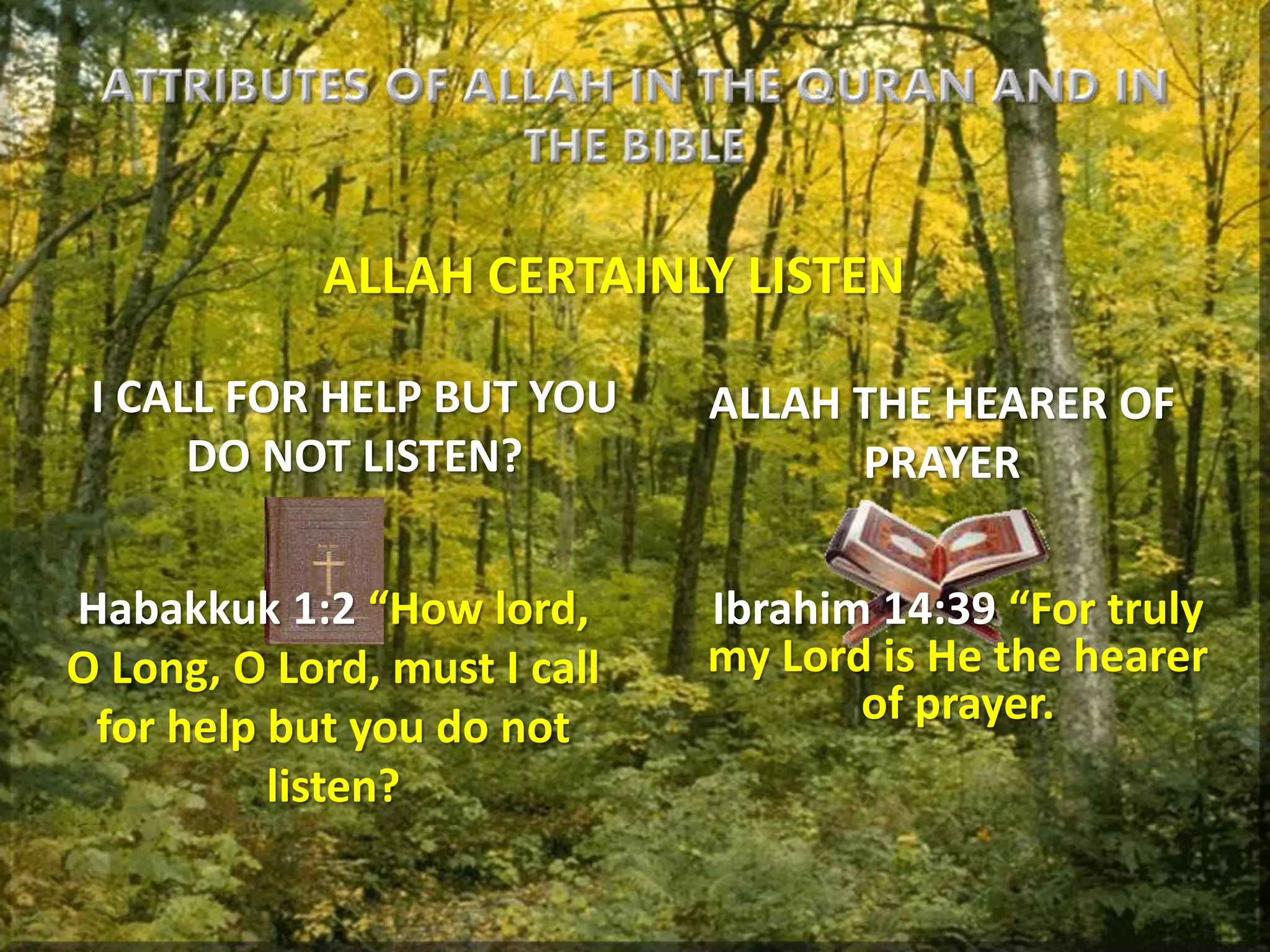 Attributes of Allah in the Quran and in the Bible | PPTX