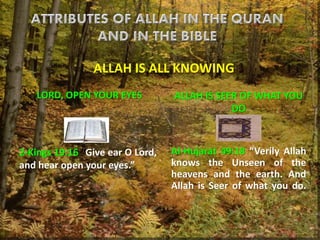 Attributes of Allah in the Quran and in the Bible | PPT