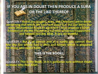 Attributes of Allah in the Quran and in the Bible | PPT