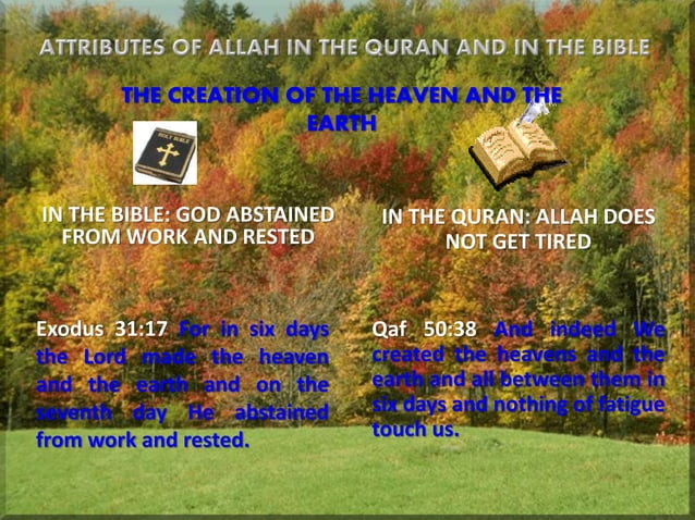 Attributes of Allah in the Quran and in the Bible | PPT