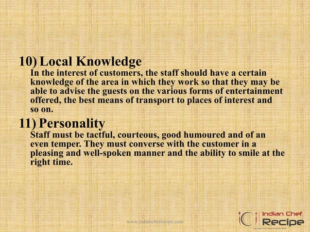 Attributes of a waiter | PPTX | Consumer Issues | Business