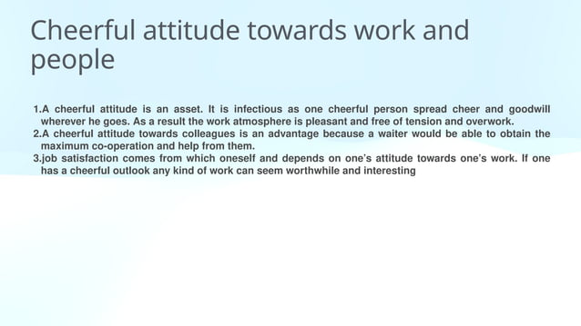 Food and Beverage Service - Attributes of a Waiter.pptx | Family and ...