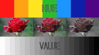 GROUP 06: ATTRIBUTES OF COLOUR: HUE, VALUE, SATURATION | PPT