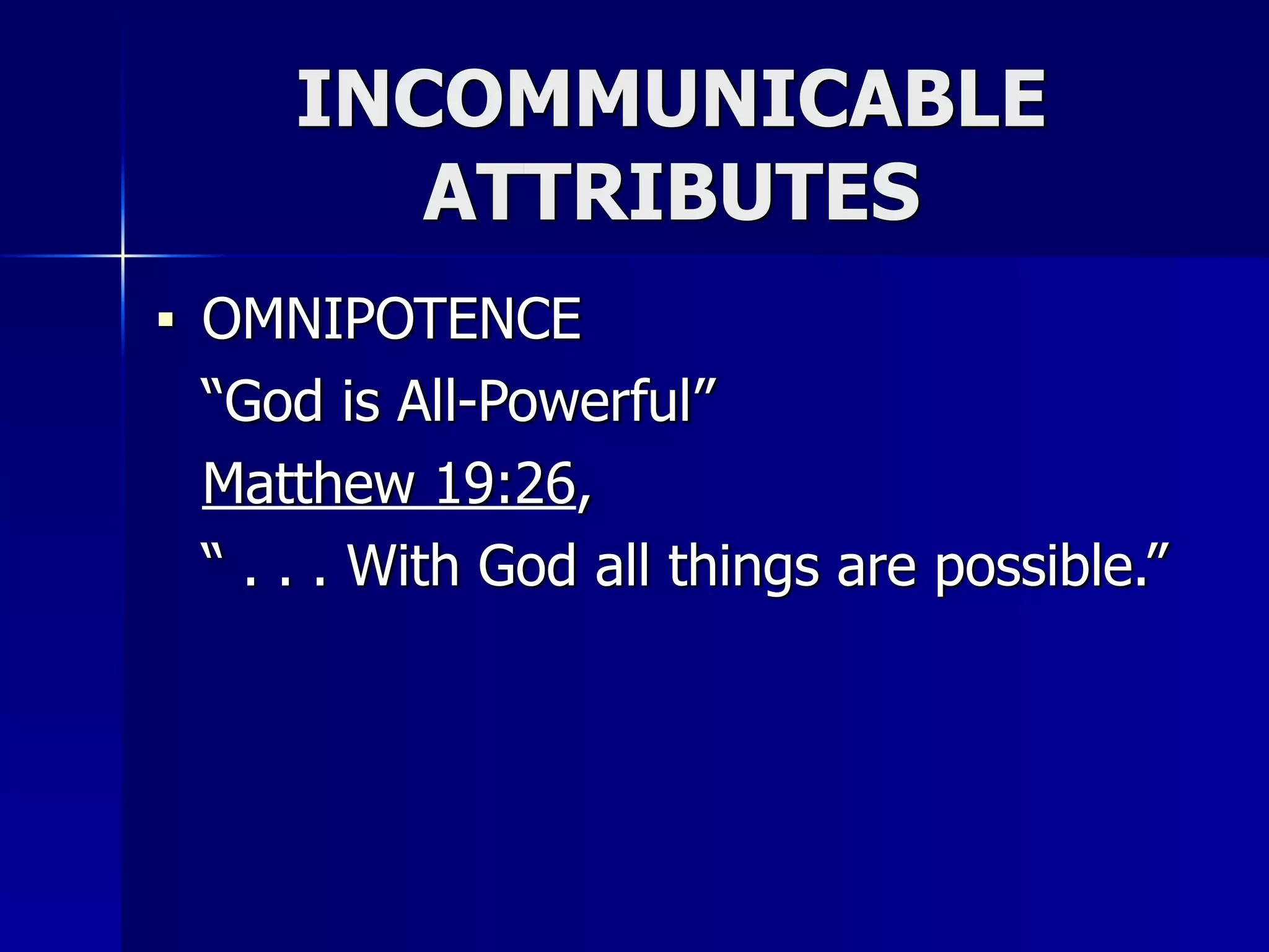 Attributes of God | PDF