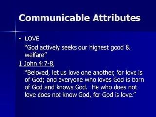 Attributes of God | PDF