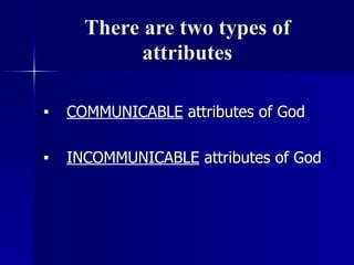 Attributes of God | PDF