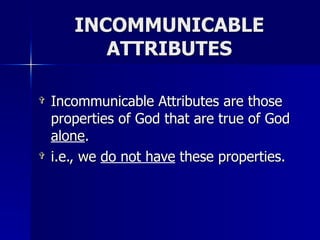 Attributes of God | PDF