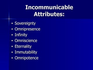 Attributes of God | PDF