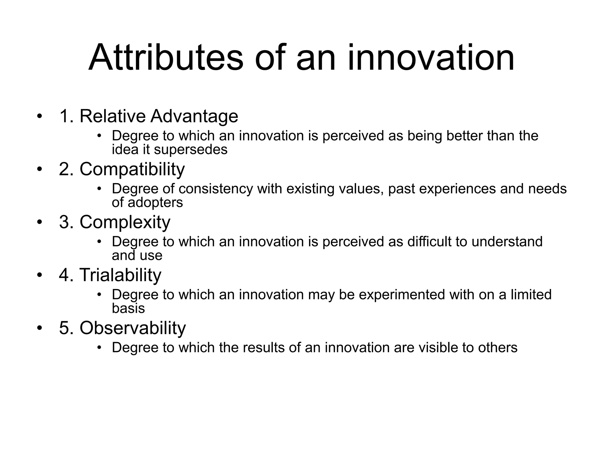Attributes of innovation | PPT