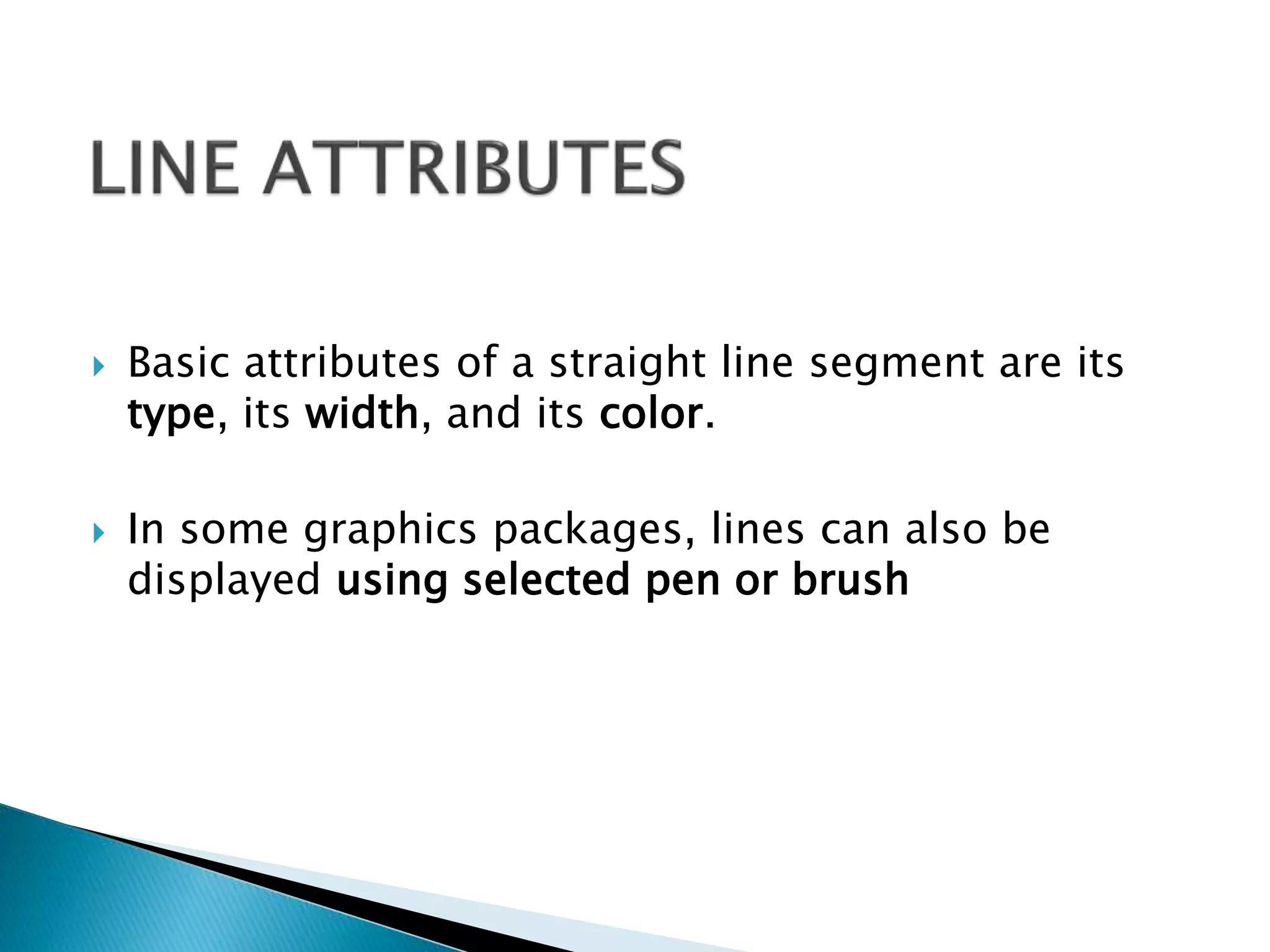 Attributes of Output Primitives | PPTX