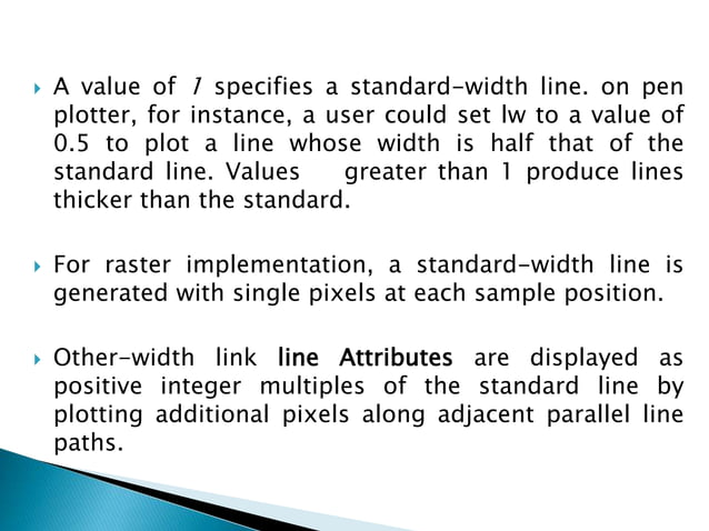 Attributes of Output Primitives | PPTX