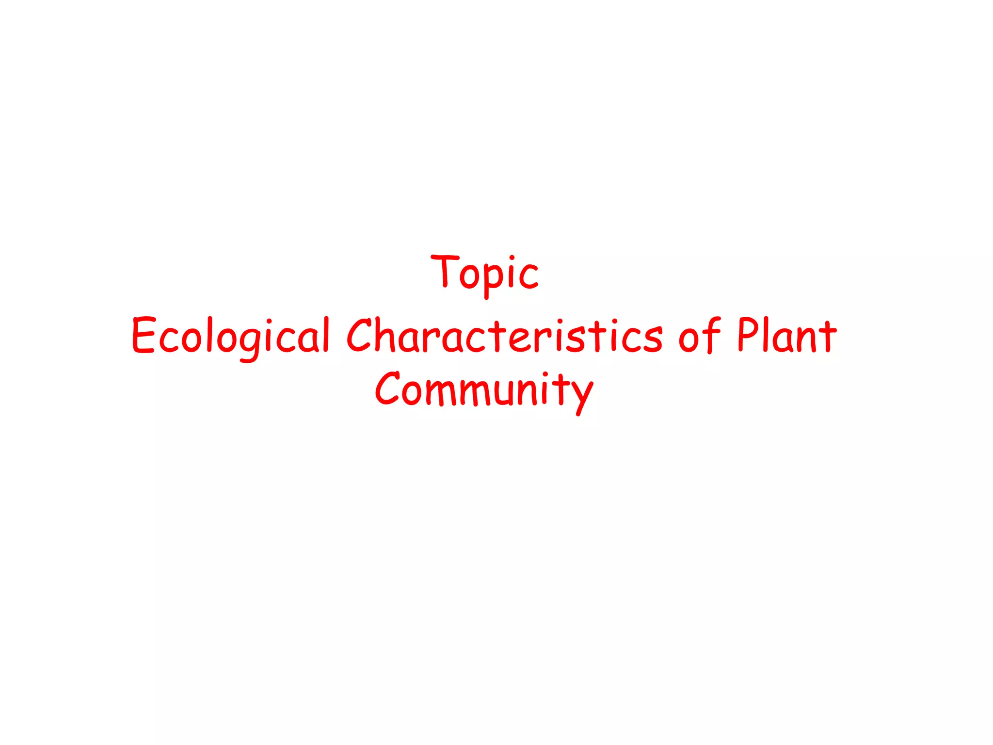 Attributes of plant community | PPTX