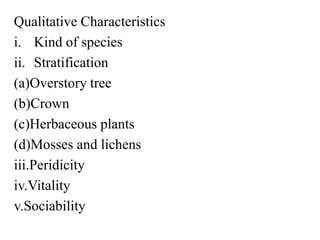 Attributes of plant community | PPTX