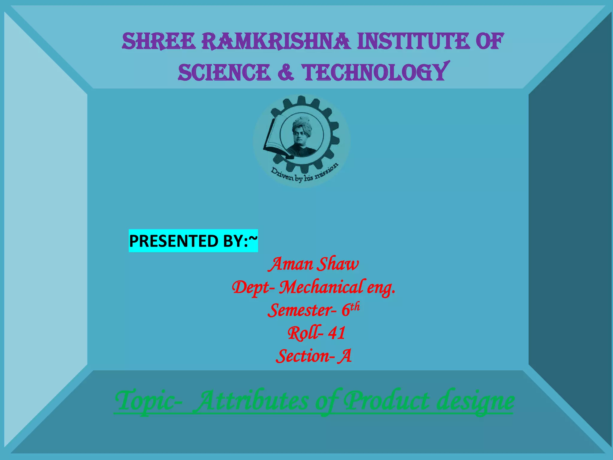 Attributes of product designs | PPT