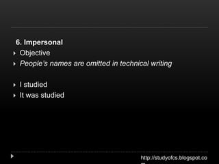 Attributes of Technical Writing | PPTX