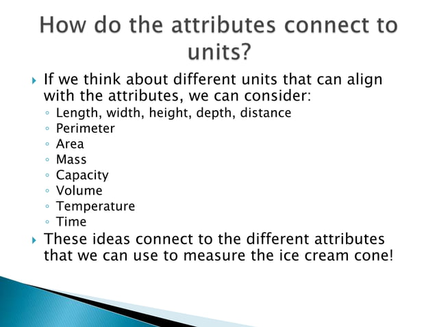 Attributes, units and measurement sense | PPTX | Computer Software and ...