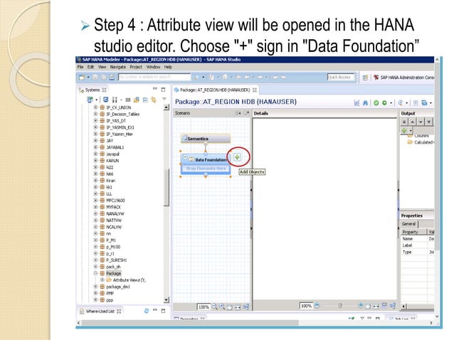 SAP HANA - Attribute views | PPT