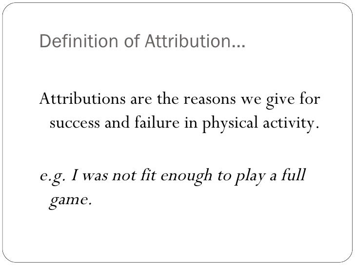Attribution