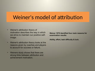 CONSEQUENCES OF SPORTS PERFORMANCE IN RELATION TO ATTRIBUTION THEORY | PPT