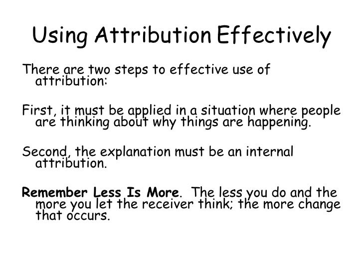 Attribution Theory