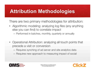 Media Attribution and Measurement - OMS 2011 | PDF | Social Networking ...
