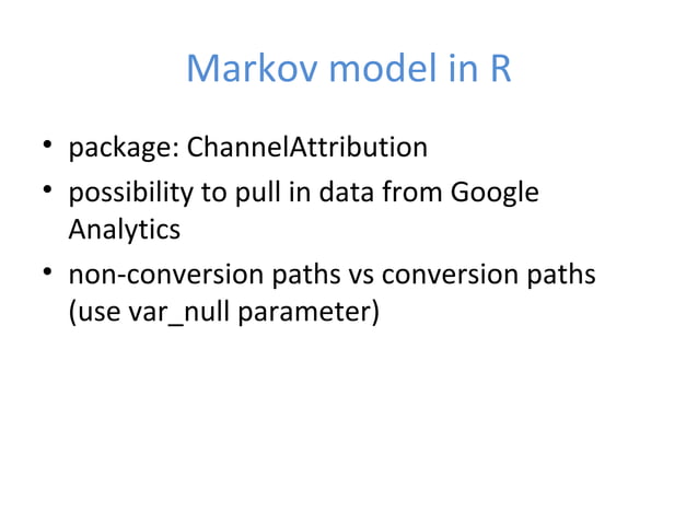 Attribution modelling with R | PPT
