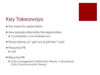 Attribution Theory and Public Relations | PPTX