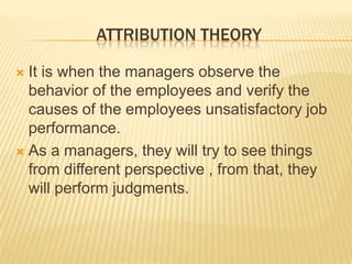 Attribution theory | PPTX