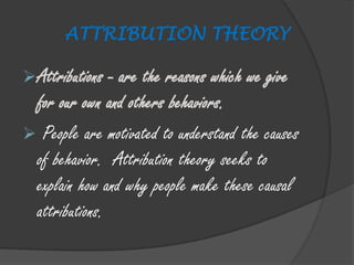 Attribution theory | PPT