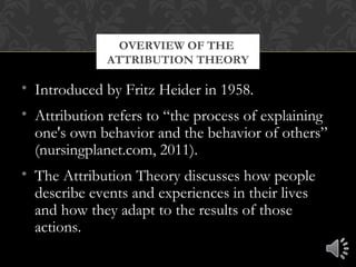 Attribution theory | PPS