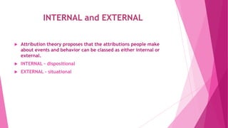 Attribution theory | PPTX