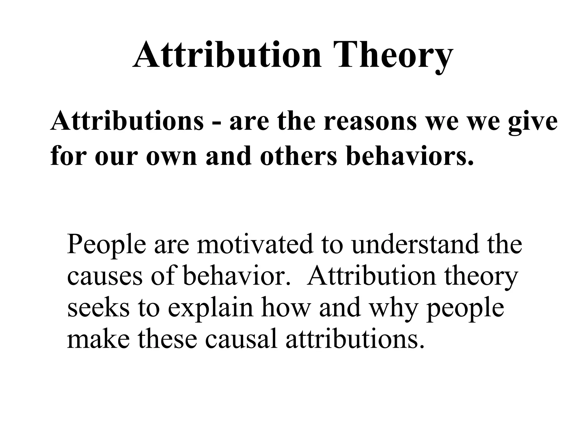 Attribution theory | PPT