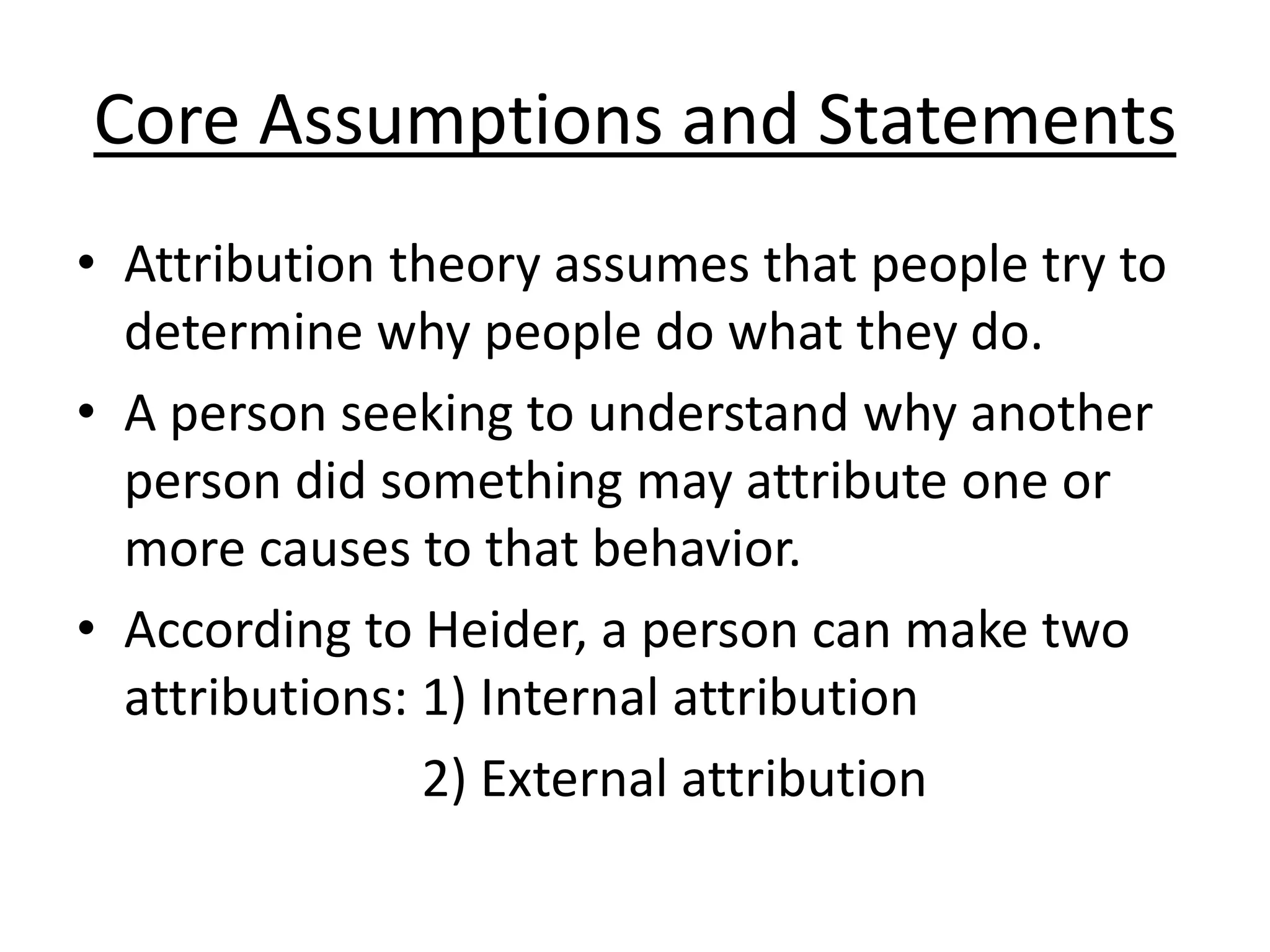 Attribution theory & Cognitive Dissonance | PPTX