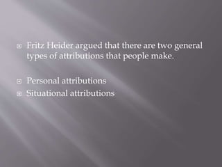 Attribution Theory | PPTX