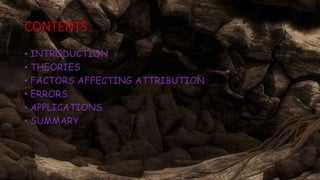 Attribution theory | PPTX | Science