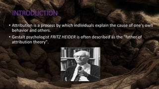 Attribution theory | PPTX | Science