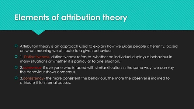ATTRIBUTION THEORY.pptx organisational behaviour | PPT