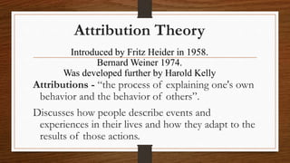 Attribution theory final | PPTX