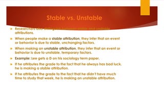 Attribution theory of perception | PPTX