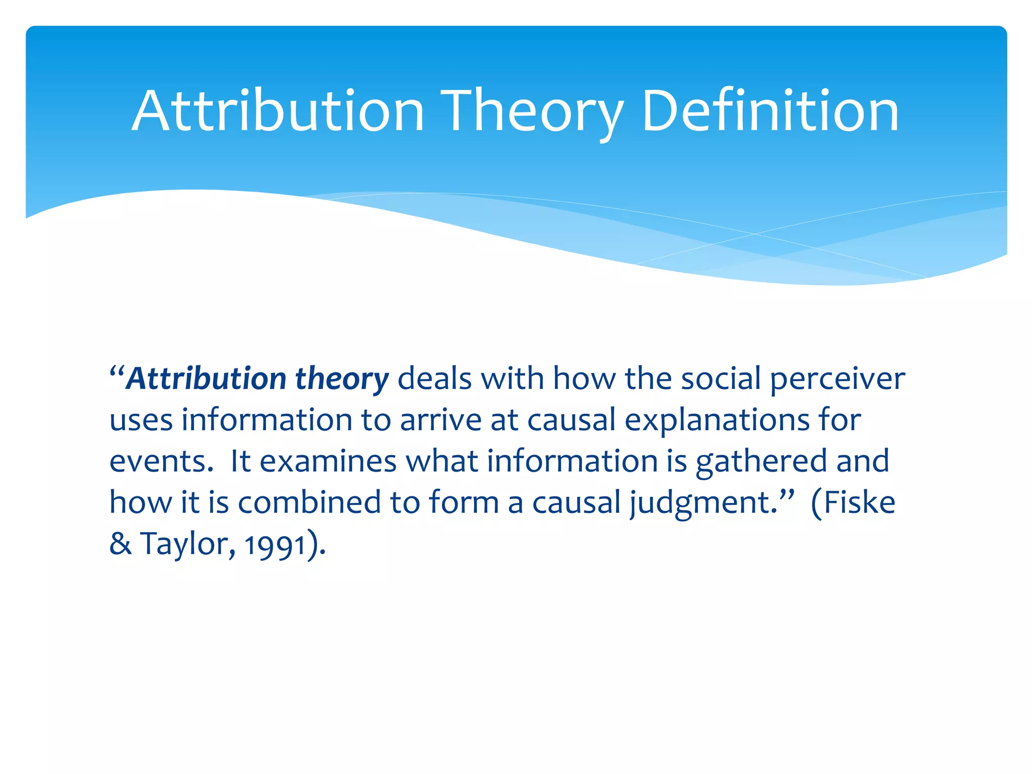 Attribution theory wg | PPTX