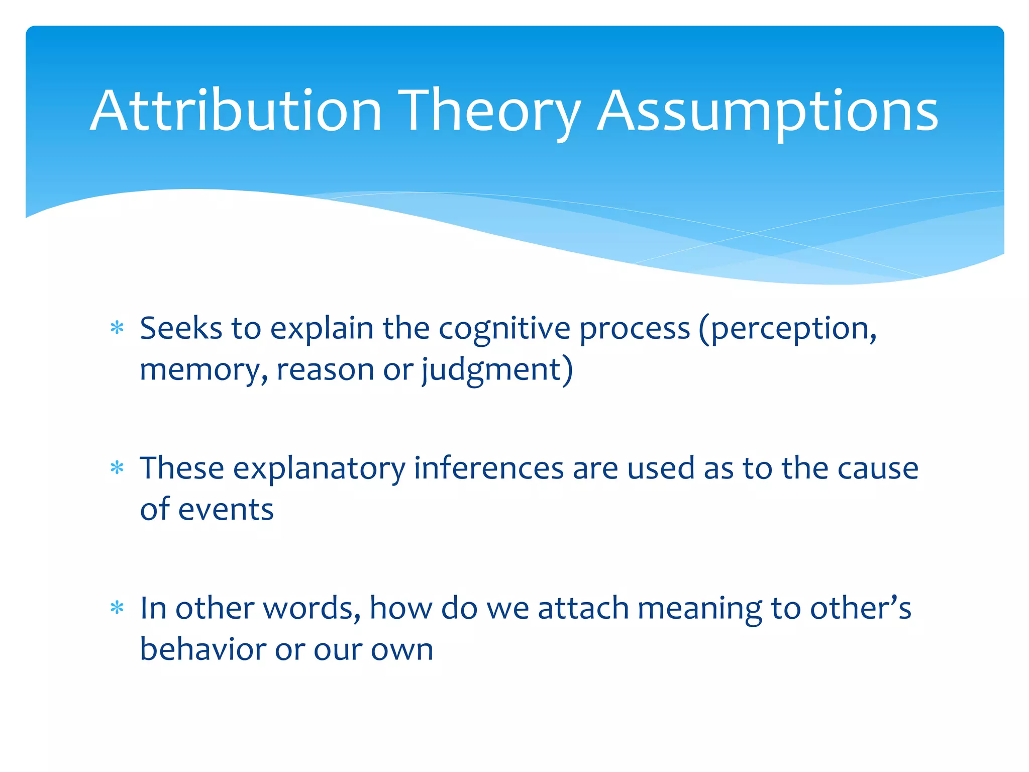 Attribution theory wg | PPTX