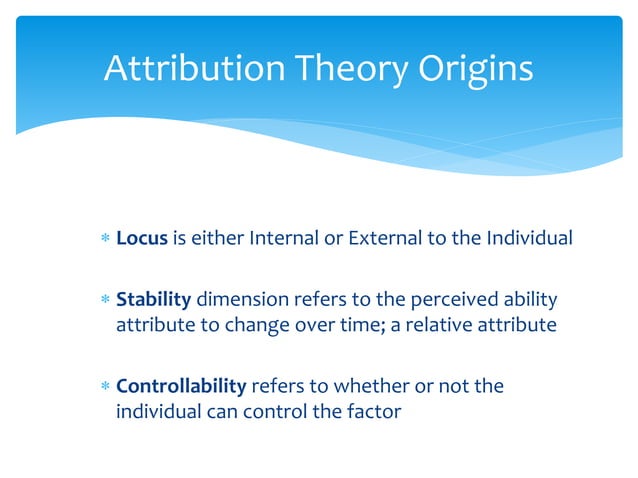 Attribution theory wg | PPT
