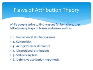 Attribution theory wg | PPTX