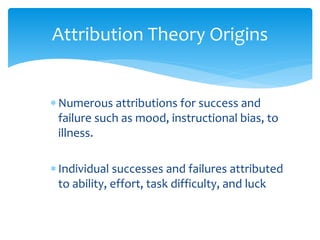 Attribution theory wg | PPTX
