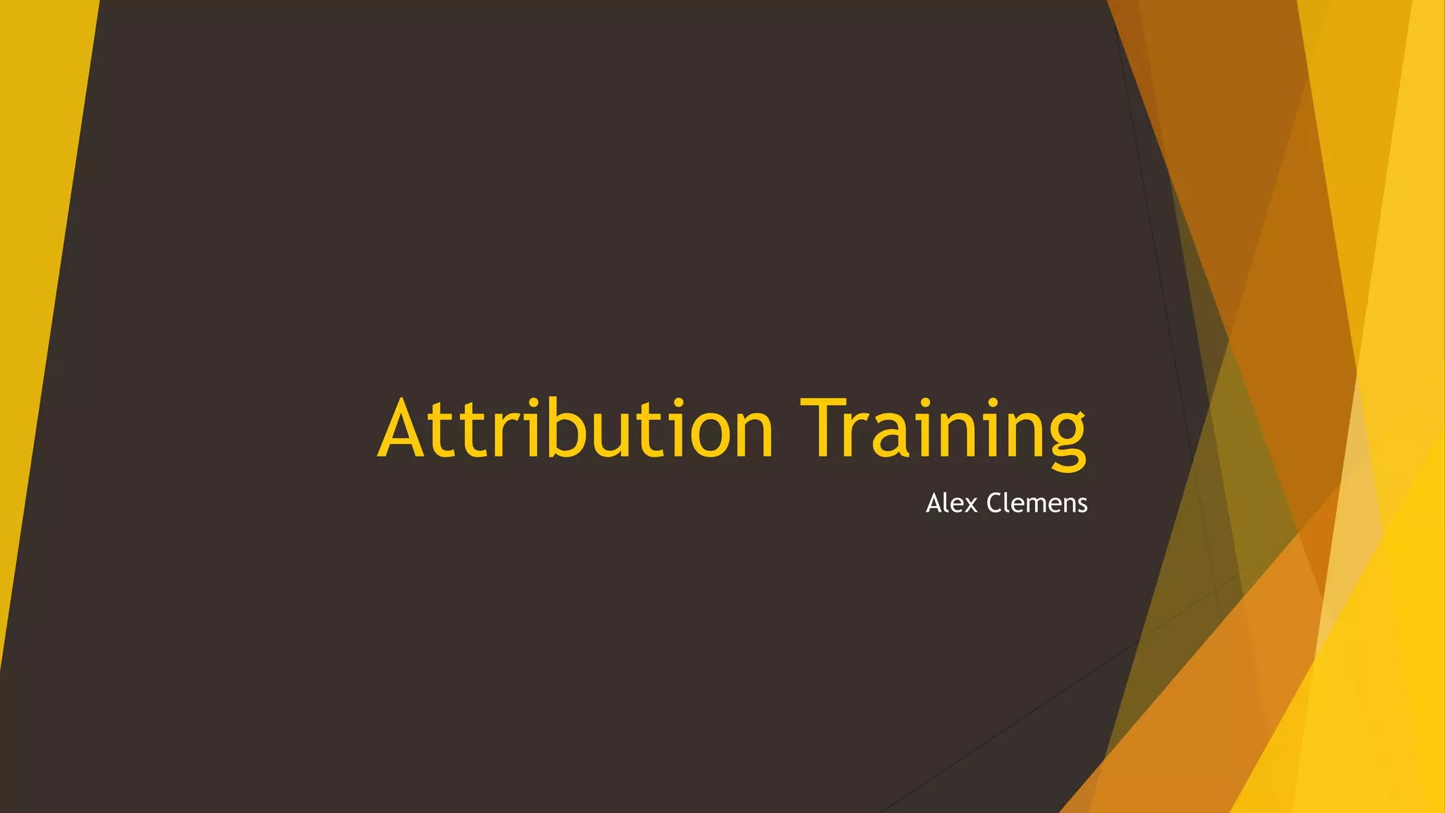 Attribution training | PPT