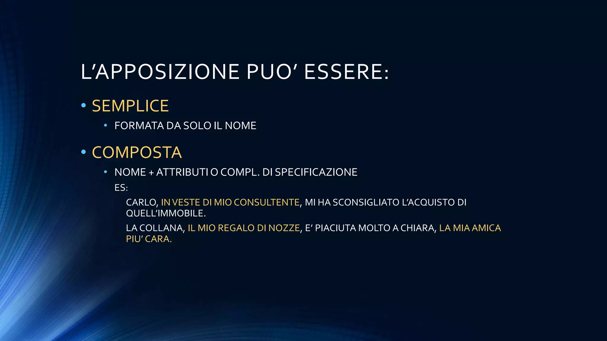 Attributo e apposizione | PPT