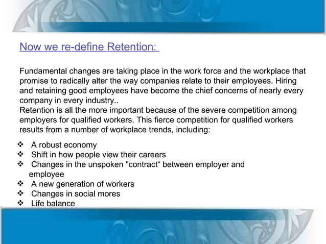 Attrition control and retention strategies for changing times | PPT